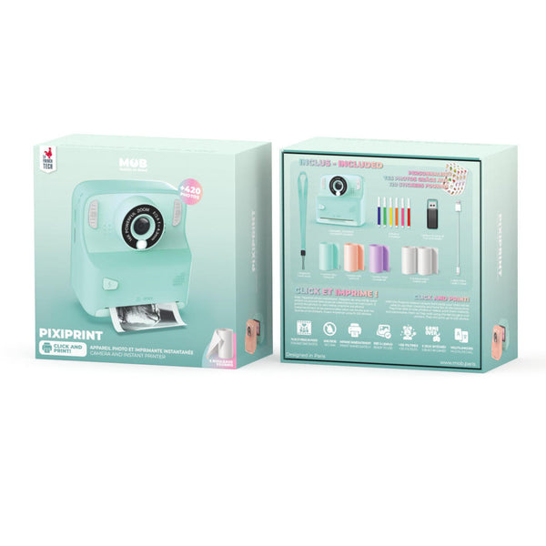 Camera Pixiprint Turquoise - Capturez, Imprimez et Jouez – MOB ...